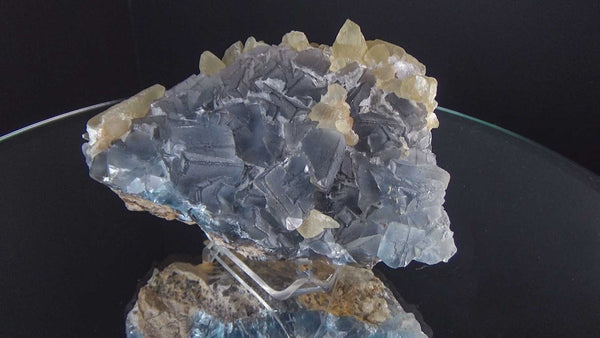 Blue-Grey Fluorite with Dogtooth Calcite, Item# F-069 | Fine Mineral ...